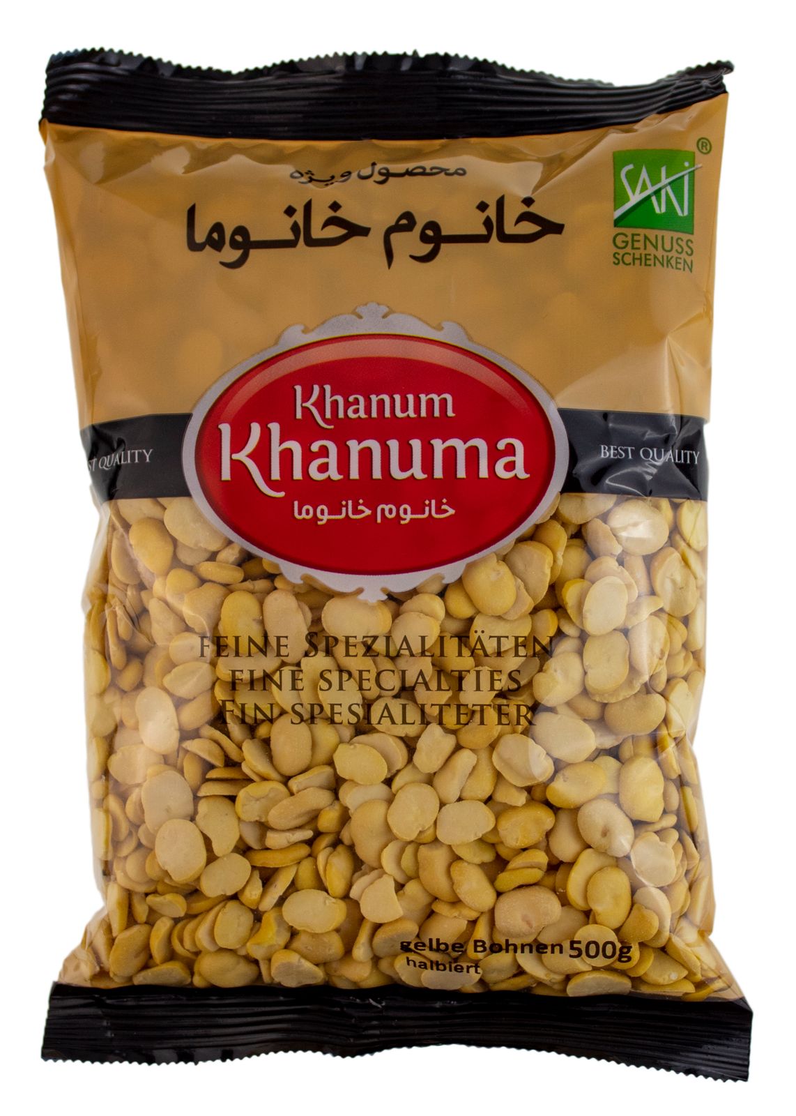 Khanum Khanuma - gelbe Bohnen halbiert 500gr | Orientbazar24 ...