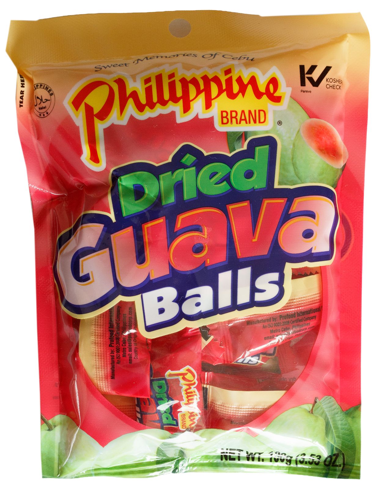 Philippine- getrocknete kandierte Guave Fruchtkügelchen 100 gr ...
