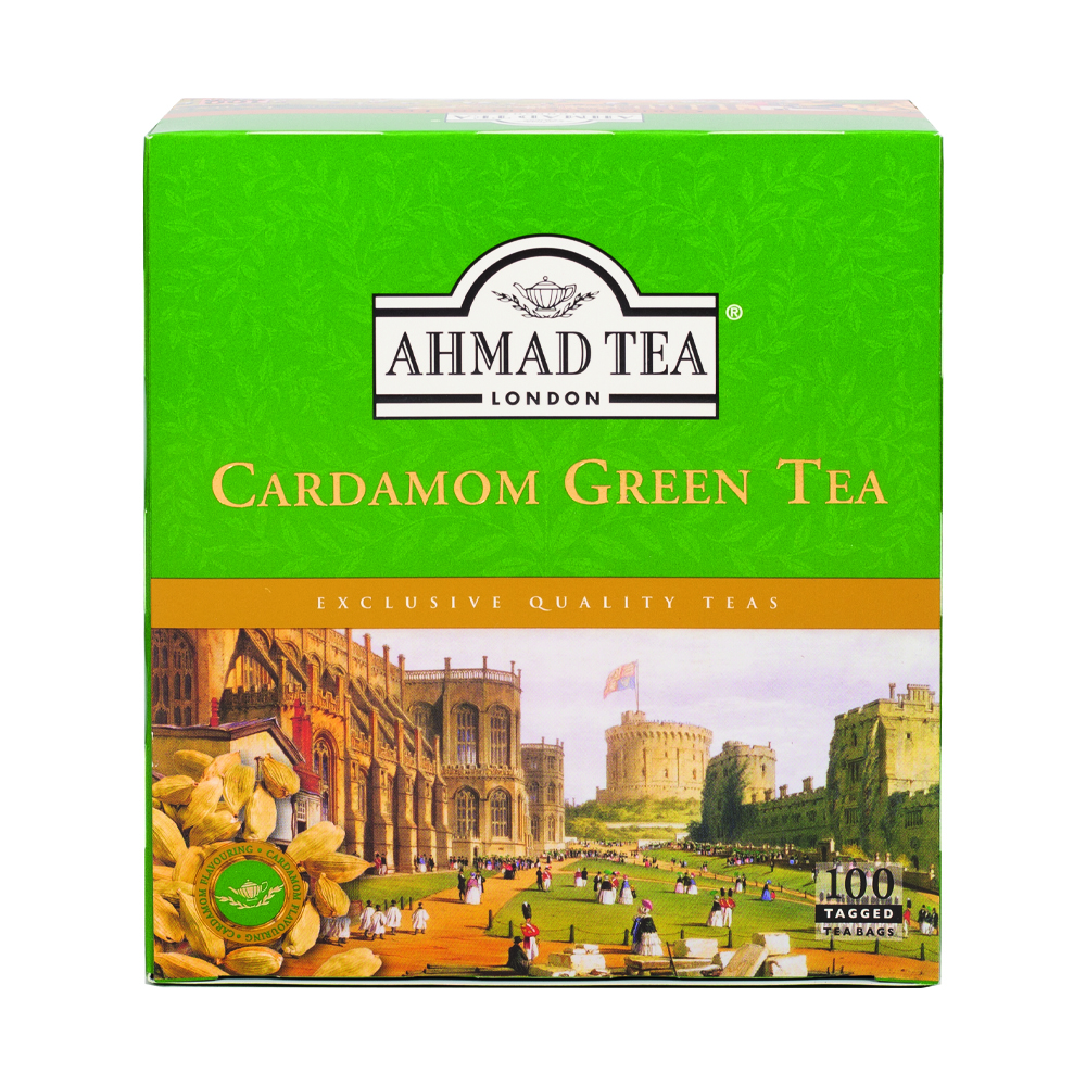 Ahmad Tea - Grüner Tee mit Kardamom Aroma 200gr - 100 Beutel ...