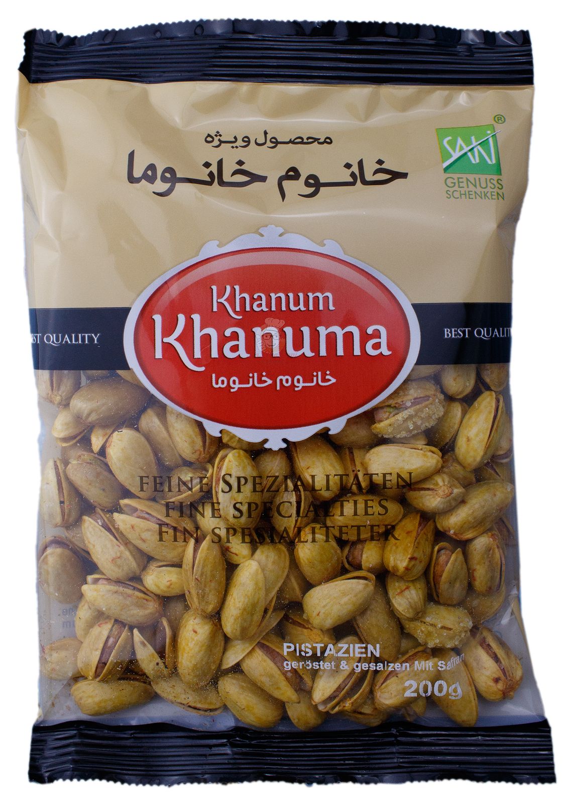 Khanum Khanuma - Pistazien geröstet gesalzen mit Safran 200gr ...